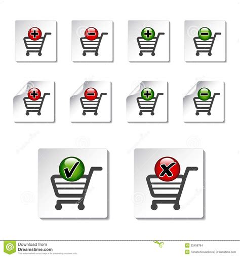 Add Delete Shopping Cart Item Stock Vector Illustration Of Curled Element 22458784