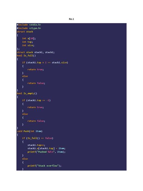 stack a top size stack is full top size stdio h ctype h pdf
