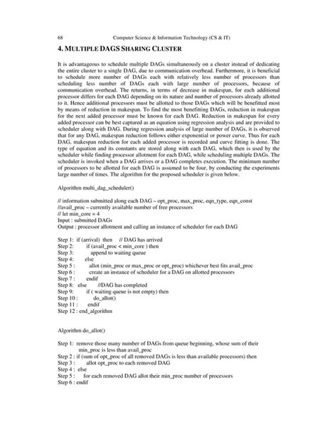 multiple dag applications scheduling on a cluster of processors pdf