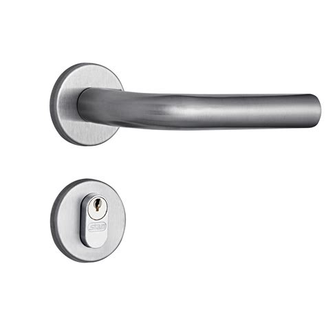Fechadura 80331i Aisi 304 Roseta Redonda Externa Inox Escovado Loja Stam