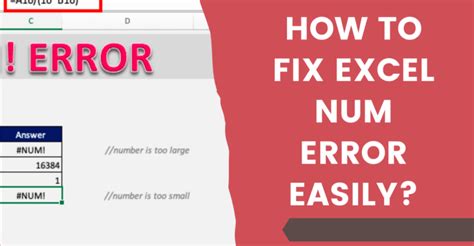 How To Fix Excel Num Error Easily Earn And Excel