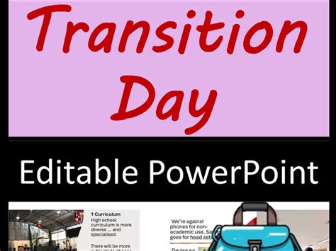 Transition Day Editable Powerpoint Teaching Resources
