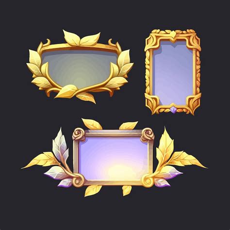 Premium Vector Rank Frames Ui Game Borders Evolution Frames For Rpg Game Avatars Game Ui Ux