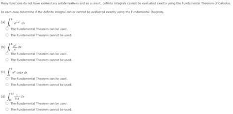 Solved Many Functions Do Not Have Elementary Antiderivatives