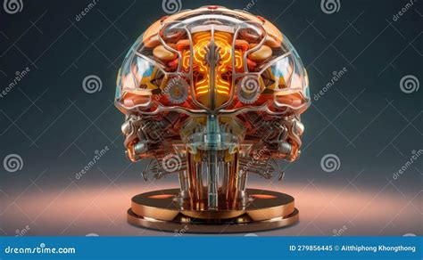 Life In Machine Robot Or Artificial Intelligence Vector Cartoon Stick Figure Illustration