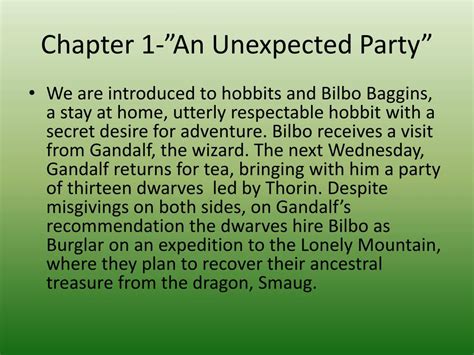 Ppt The Hobbit Summary Powerpoint Presentation Free Download Id2335118