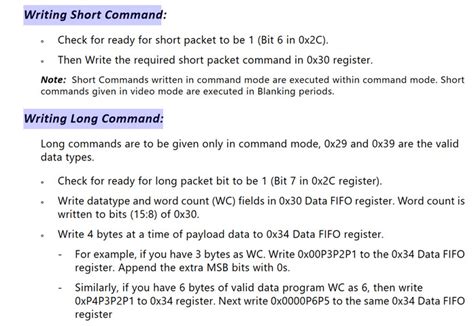 how to write display driver ic s registers through mipi dsi tx