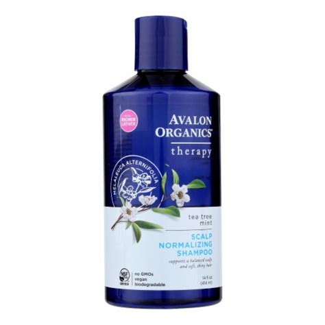 Avalon Organics Scalp Normalizing Shampoo Tea Tree Mint Therapy 14 Fl