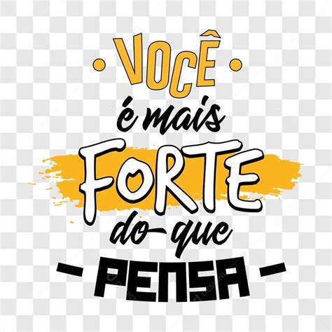 Lettering Você é Mais Forte Do Que Pensa Eps Pngzip Lettering