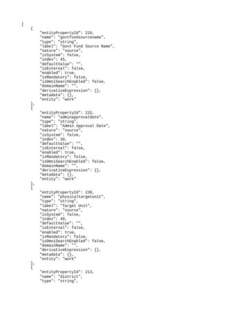 Work Entity Properties Pdf Boolean Data Type Metadata