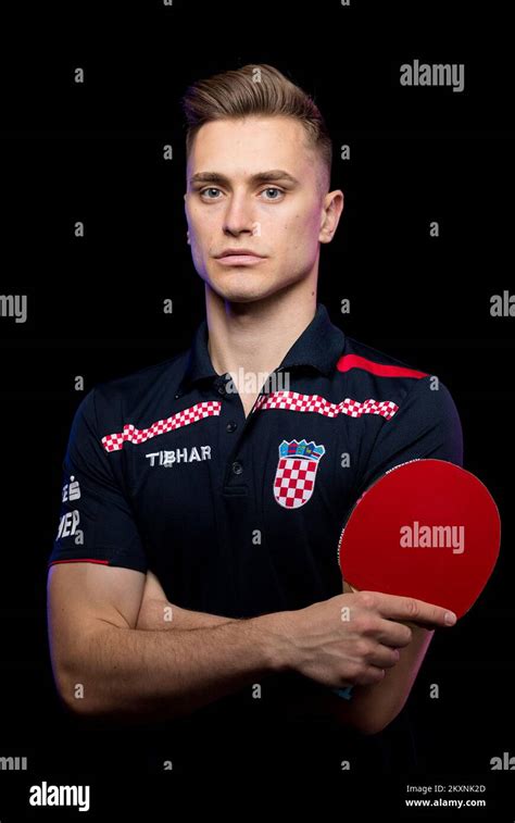 Croatian Table Tennis Team Member Filip Zeljko With The Croatian