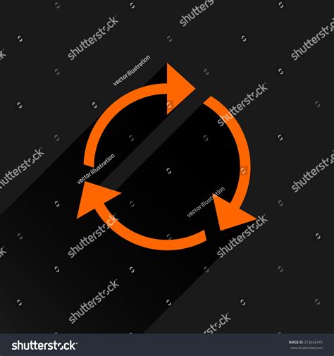 Orange Arrow Icon Reload Refresh Rotation Stock Vector Royalty Free 213642475 Shutterstock