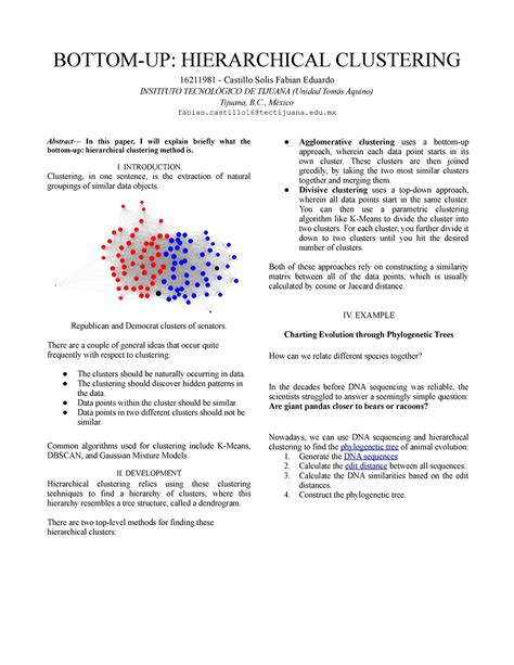 45 Bottom Up Hierarchical Clustering Bottom Up Hierarchical Clustering 16211981 Castillo
