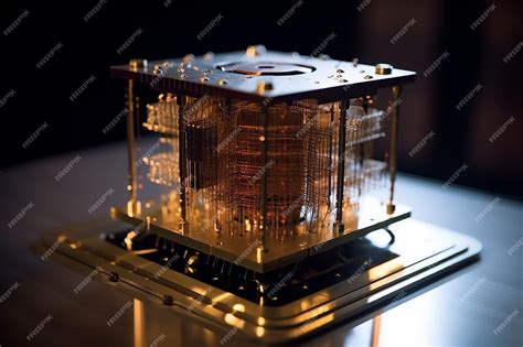 Premium Ai Image Futuristic Quantum Computer Technology