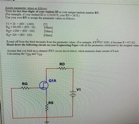 Solved Assign Parameter Values As Follows Write The Last