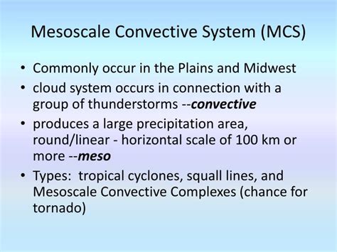 Ppt Mesoscale Convective Systems And Squall Line Formation Powerpoint