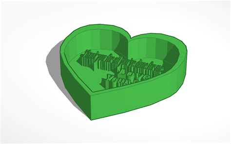 3d Design Heart Message Tinkercad