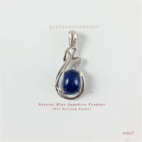 จี้ไพลินแท้ จี้ใส่สร้อยคอไพลินแท้ เสริมความรักความเมตตาและร่ำรวย เงินแท้ Shopee Thailand