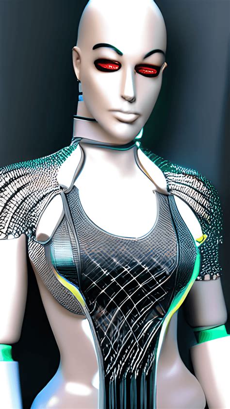 Android Cyborg Cybernetic Transwoman Realistic Exposed · Creative Fabrica