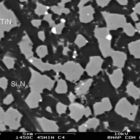 Microstructure Of The Silicon Nitride Titanium Nitride Ceramic