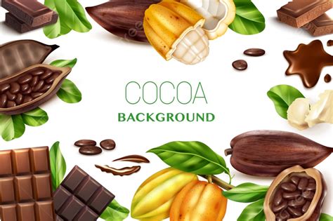 Cocoa White Background With Realistic Frame Of Template Download On Pngtree