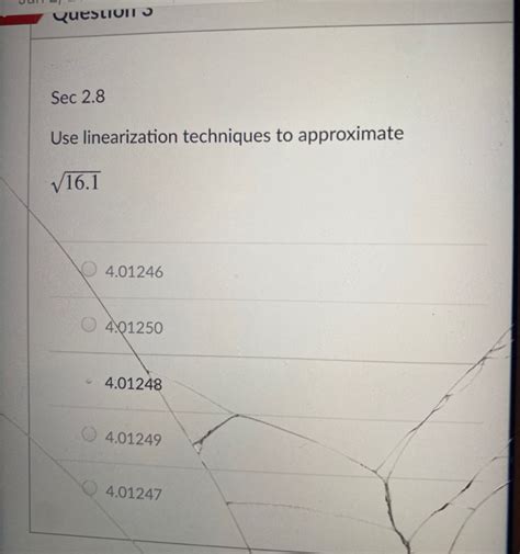 Solved Question Sec 2 8 Use Linearization Techniques To