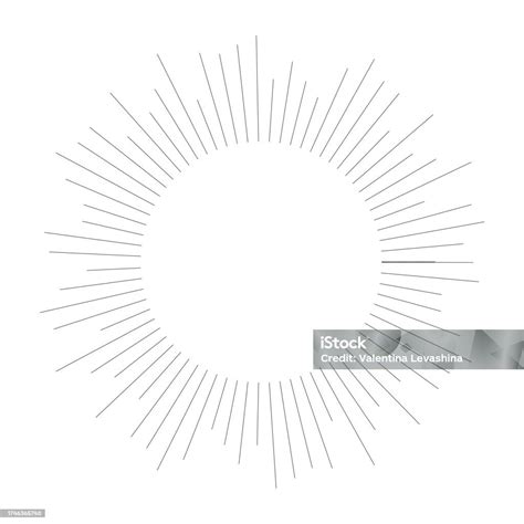 햇살 빛나는 광선 낙서 스케치 스타일의 스파클 프레임 요소입니다 태양의 서클 반짝임 별 테두리 흰색 배경에 고립된 벡터 그림입니다 불길에 대한 스톡 벡터 아트 및 기타