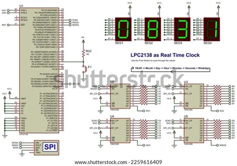 Electrical Schematic Diagram A Realtime Clock Stock Illustration 2259616409 Shutterstock