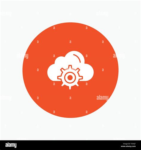 Cloud Setting Gear Computing White Glyph Icon Stock Vector Image And Art Alamy