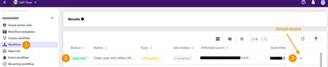 use workflow template to clear user info in gat flow