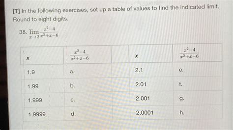 solved [t] ﻿in the following exercises set up a table of
