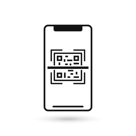 Premium Vector Scan Qr Code Flat Icon With Phone Barcode