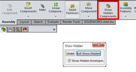 Show All Hidden Bodies Or Components At A Time