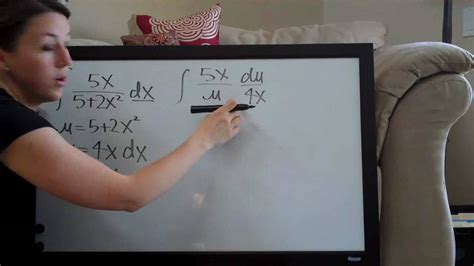 U Substitution Example 6 Kristakingmath Youtube