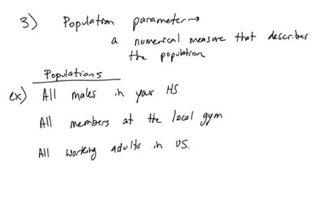 Solvedwhat Is A Population Parameter Give Three Examples