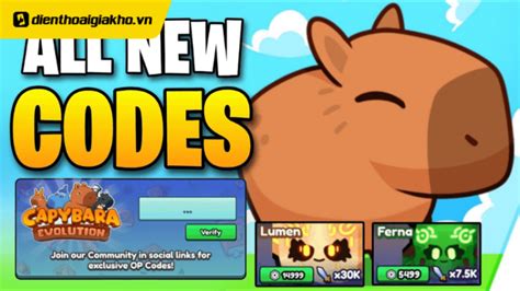 Full Code Capybara Evolution Mới Nhất 32025 Và Cách Nhập Full Code Capybara Evolution Mới Nhất 32025 Và Cách Nhập
