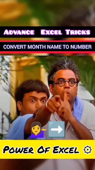 convert month name to number in excel advancexcel shortvideo exceltips exceltricks yutube