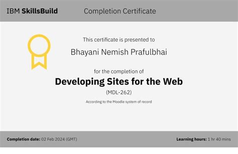 Nemish Bhayani On Linkedin Webdevelopment Ibm Skillbuild