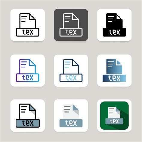 Set Latex File Format Icons With Different Colors For Quick