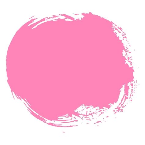 Círculo Rosa Com Um Pincel Grande No Meio Vetor Premium