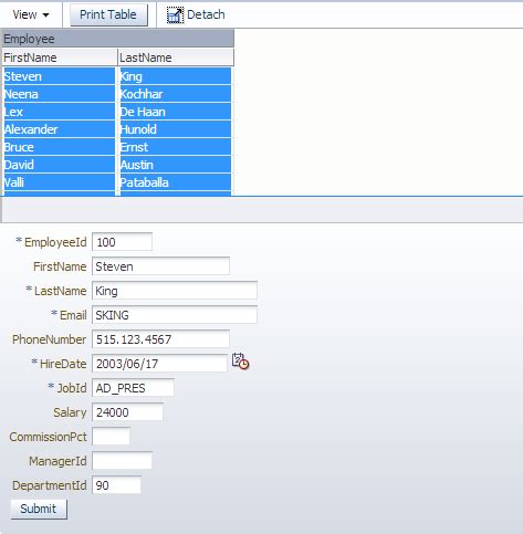 Oracle Fusion Developer ADF Basics Printing Behavior