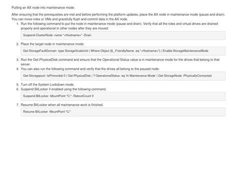 Placing A Node Into Maintenance Mode Windows Server 2025 Deployment And Operations Guide With