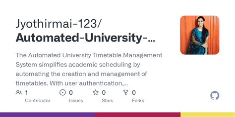 Github Jyothirmai 123automated University Timetable Management