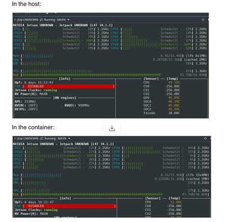 Performance Difference Of The Same Task Between Docker And Host On Agx