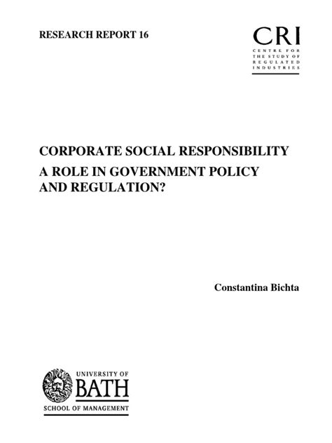 Csr Regulations Corporate Social Responsibility Sustainability