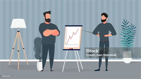 남자는 상사에게 보고서를 보여줍니다 긍정적 인 역학프리젠 테이션 종이를 위한 보드 인포그래픽 비즈니스 성장 벡터 개념에 대한 스톡 벡터 아트 및 기타 이미지 Istock
