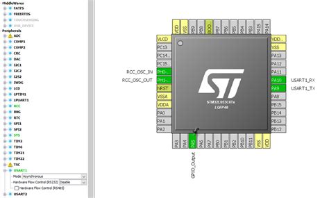 Stm32l053 Uart Transmit Doesnt Work Stmicroelectronics Community