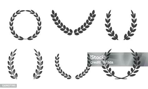 올리브 크라운 월계수 벡터 화환 잎 브래지어 블랙 승리 상 스포츠 우승자 아이콘 헤럴드 리 일러스트레이션 월계수에 대한 스톡 벡터 아트 및 기타 이미지 Istock