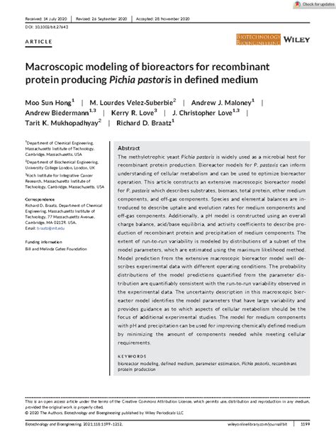 Biotech Bioengineering 2020 Hong Macroscopic Modeling Of