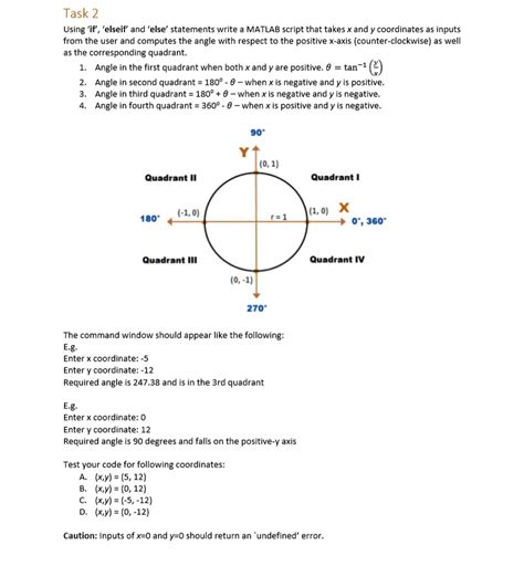 Solved Task 2 Using If Elseif And Else Statements Write A